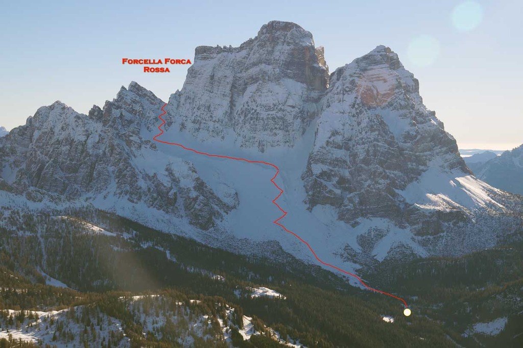 Sci Alpinistica Forca Rossa al Monte Pelmo - Dolomiti SkiRock